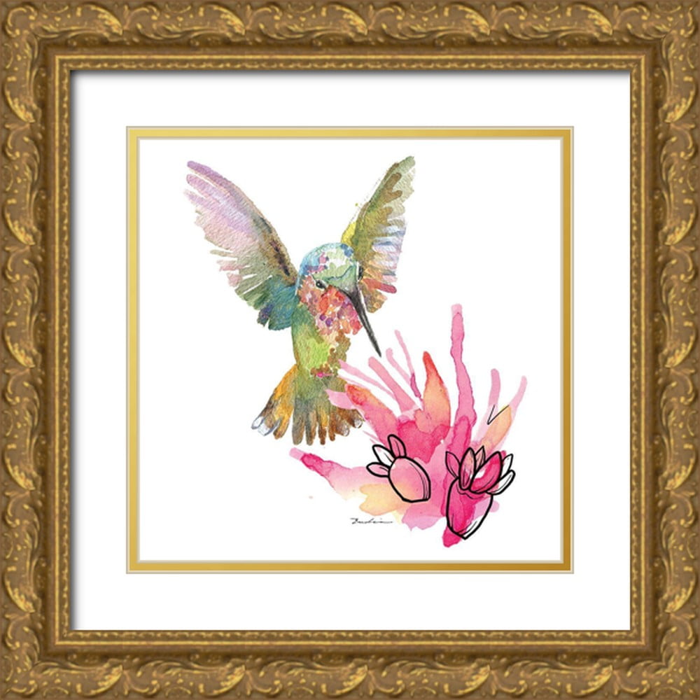 Evalia Designs 26x26 Gold Ornate Wood Framed with Double Matting Museum ...