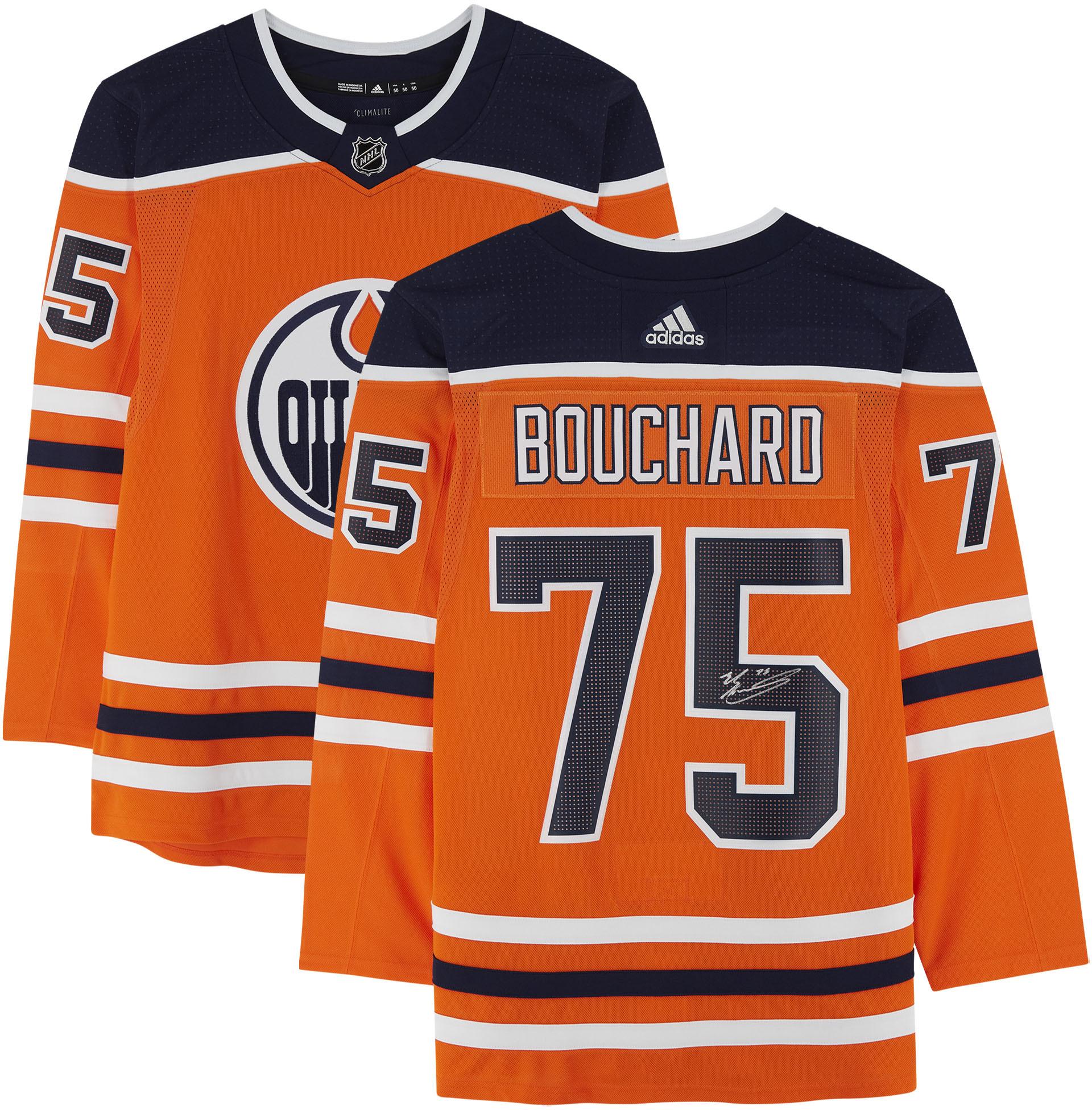 Evan Bouchard Edmonton Oilers Autographed Orange Adidas Authentic ...
