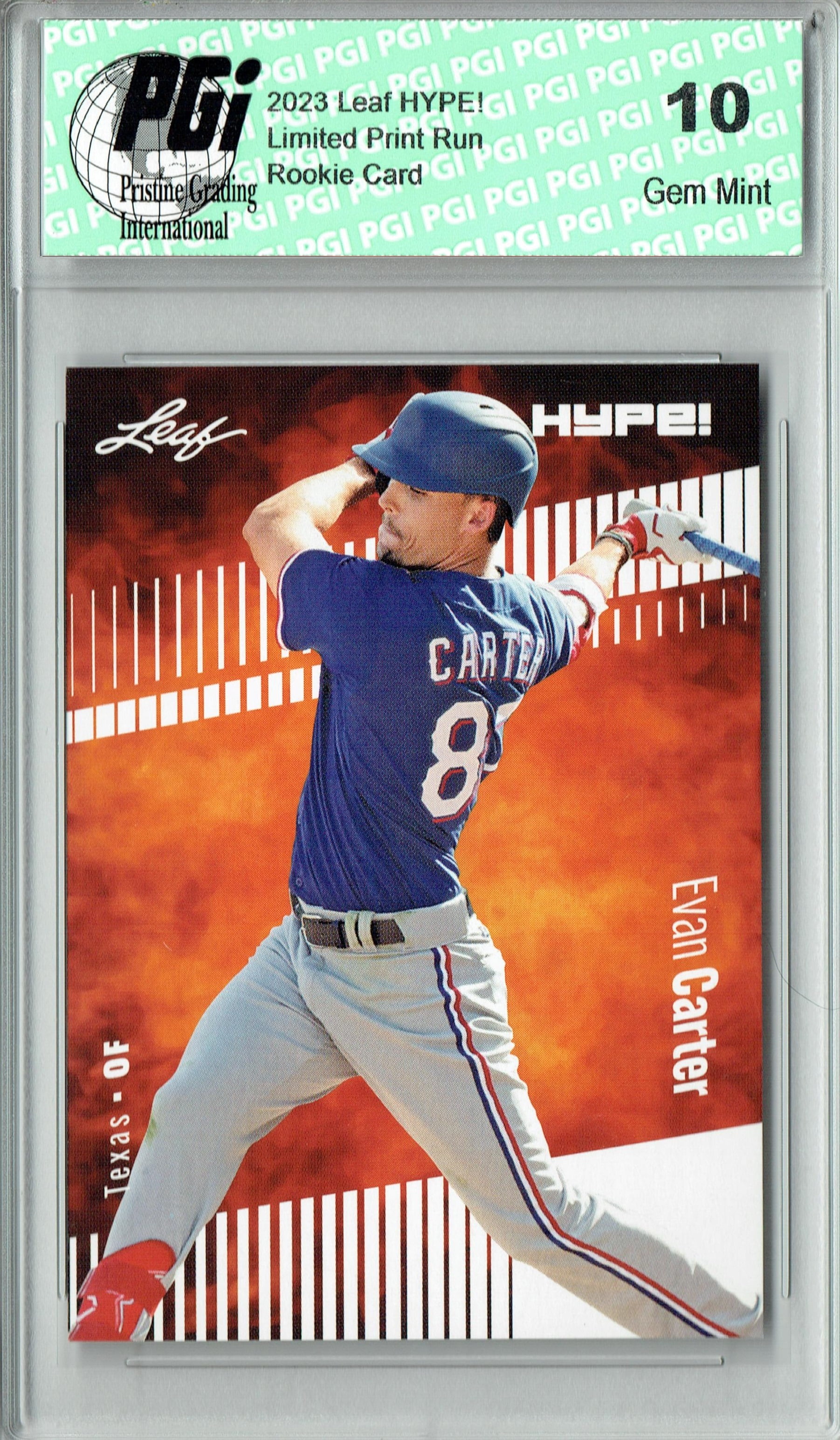 Evan Carter 2023 Leaf HYPE! #120 Only 5000 Made Texas Rangers Rookie ...