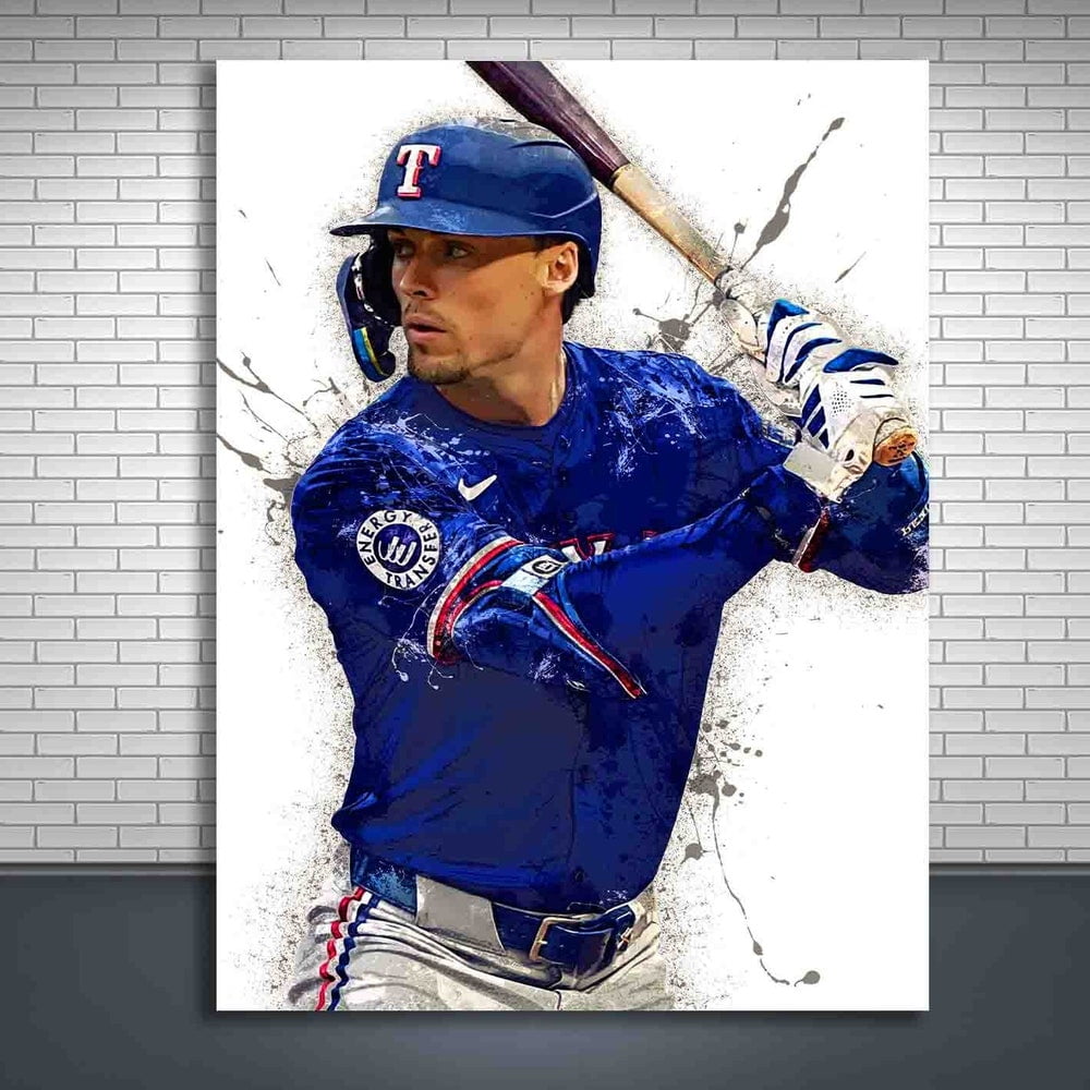 Evan Carter Poster, Texas baseball team, sport poster, Man Cave, Kids ...