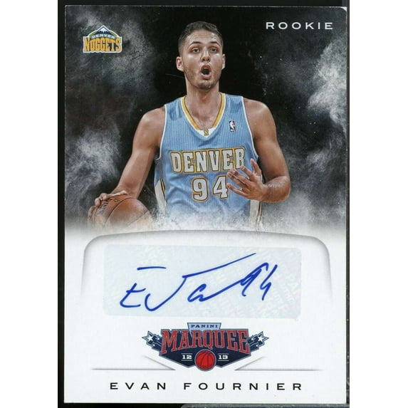 Evan Fournier Card 2012-13 Panini Marquee Rookie Autograph #49 ...