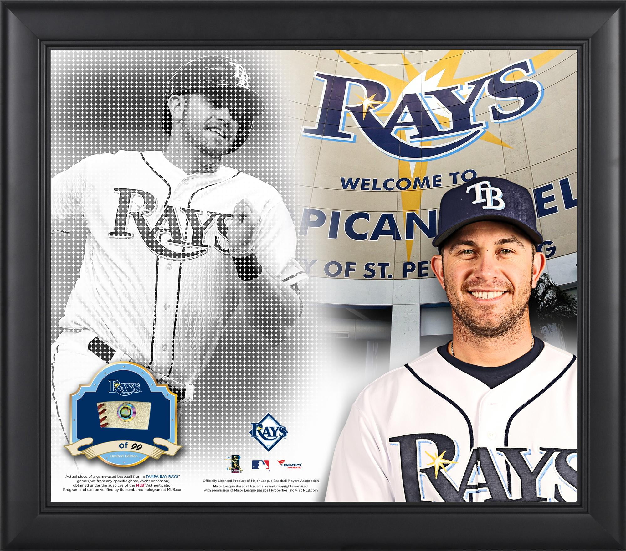 Evan Longoria Tampa Bay Rays Framed 15" x 17" Mosaic Collage with Game ...