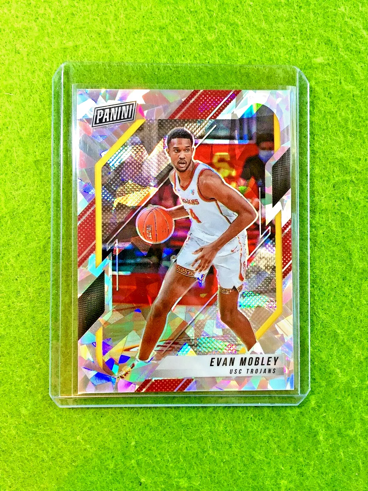 Evan Mobley CRACKED ICE PRIZM /99 ROOKIE CARD 2022 National EVAN MOBLEY ...