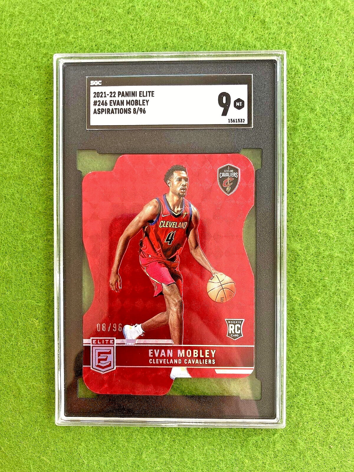 Evan Mobley POP 1/1 RED ROOKIE CARD #/96 SGC 9 SP 2021 EVAN MOBLEY ...