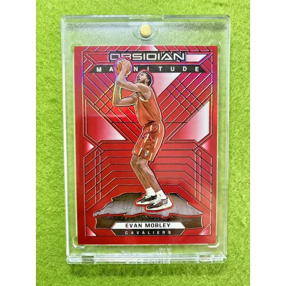 Evan Mobley RED PRIZM OBSIDIAN ROOKIE CARD 2021 EVAN MOBLEY Obsidian ...