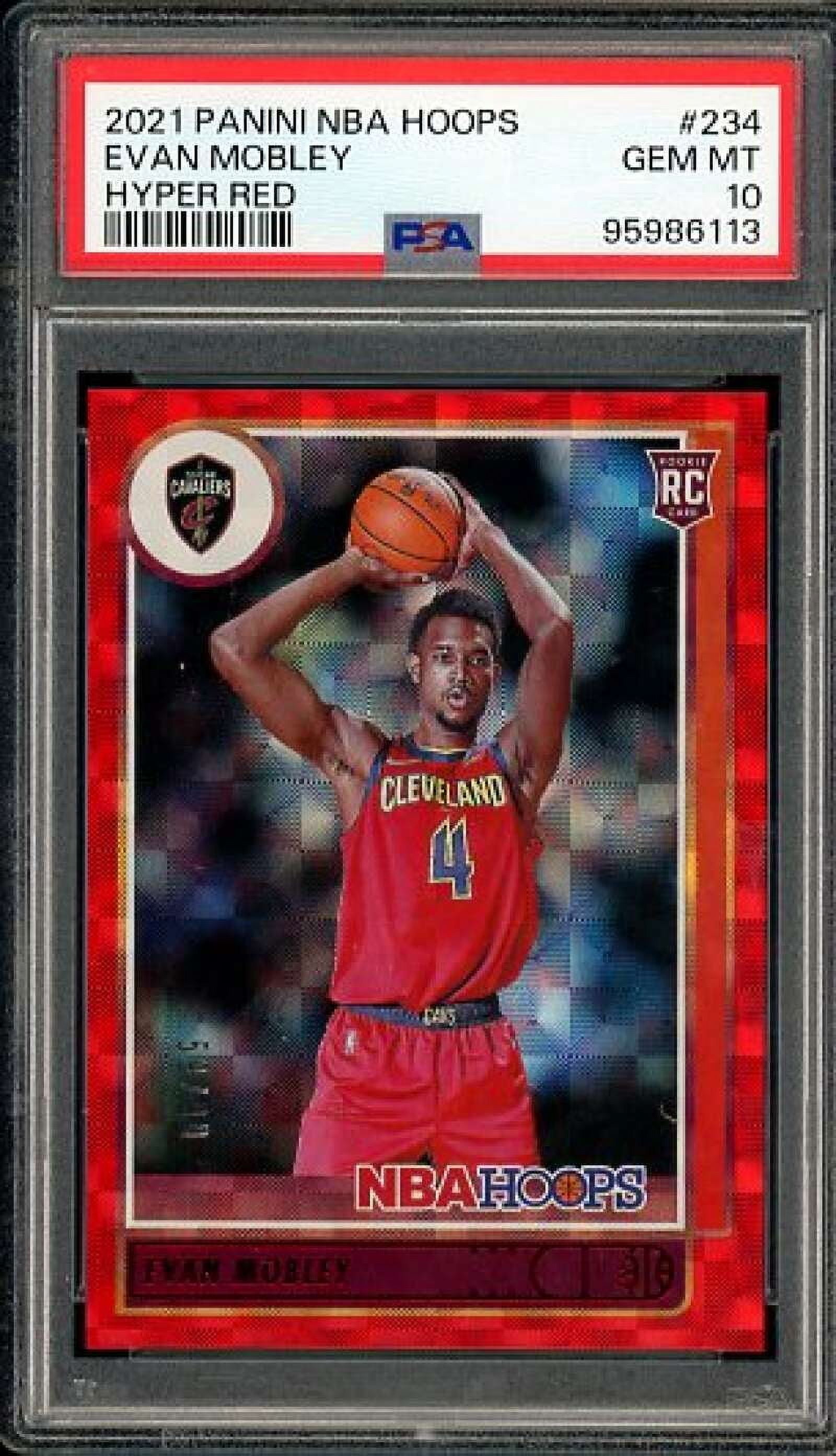 Evan Mobley Rookie Card 2021-22 Panini NBA Hoops Hyper Red #234 PSA 10 ...