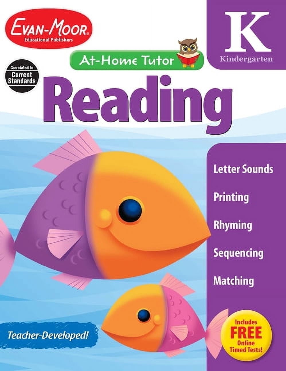 Evan-Moor At-Home Tutor: Reading, Kindergarten Workbook - Walmart.com