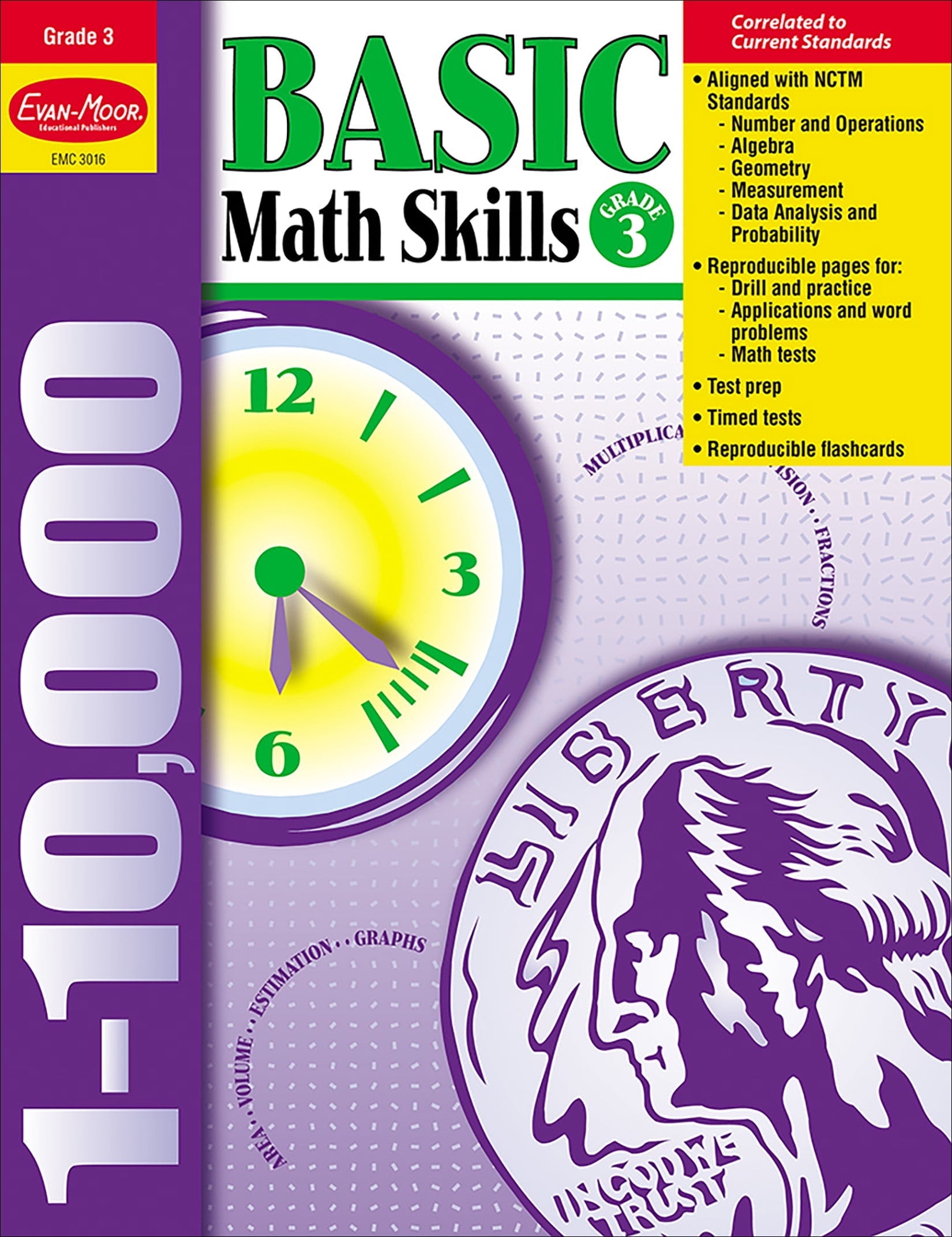 Evan-Moor Basic Math Skills, Grade 3 Teacher Resource - Walmart.com