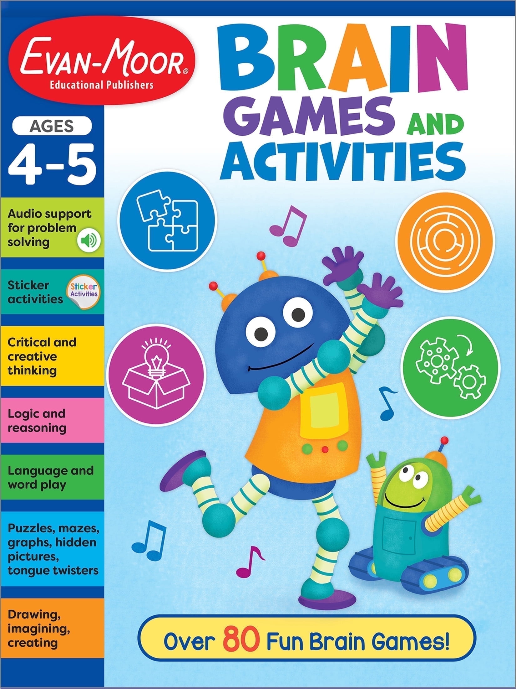 Evan-Moor Brain Games and Activities, Age 4 - 5: Early Learning ...