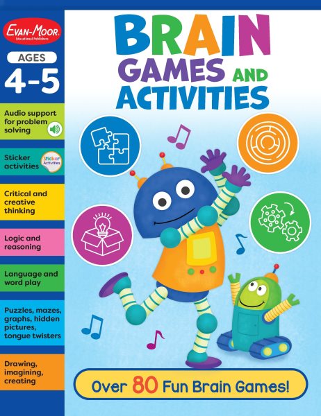 Pre-Owned Evan-Moor Brain Games and Activities, Age 4 - 5: Early ...