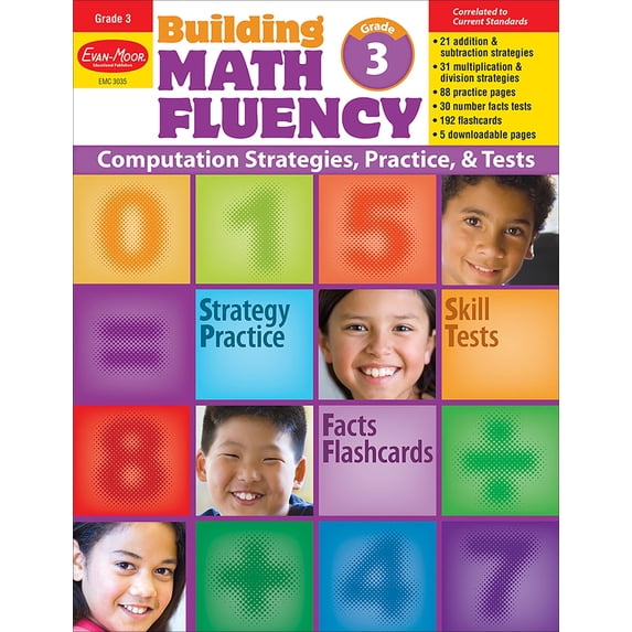 Evan-Moor Building Math Fluency, Grade 3 Teacher Resource - Walmart.com