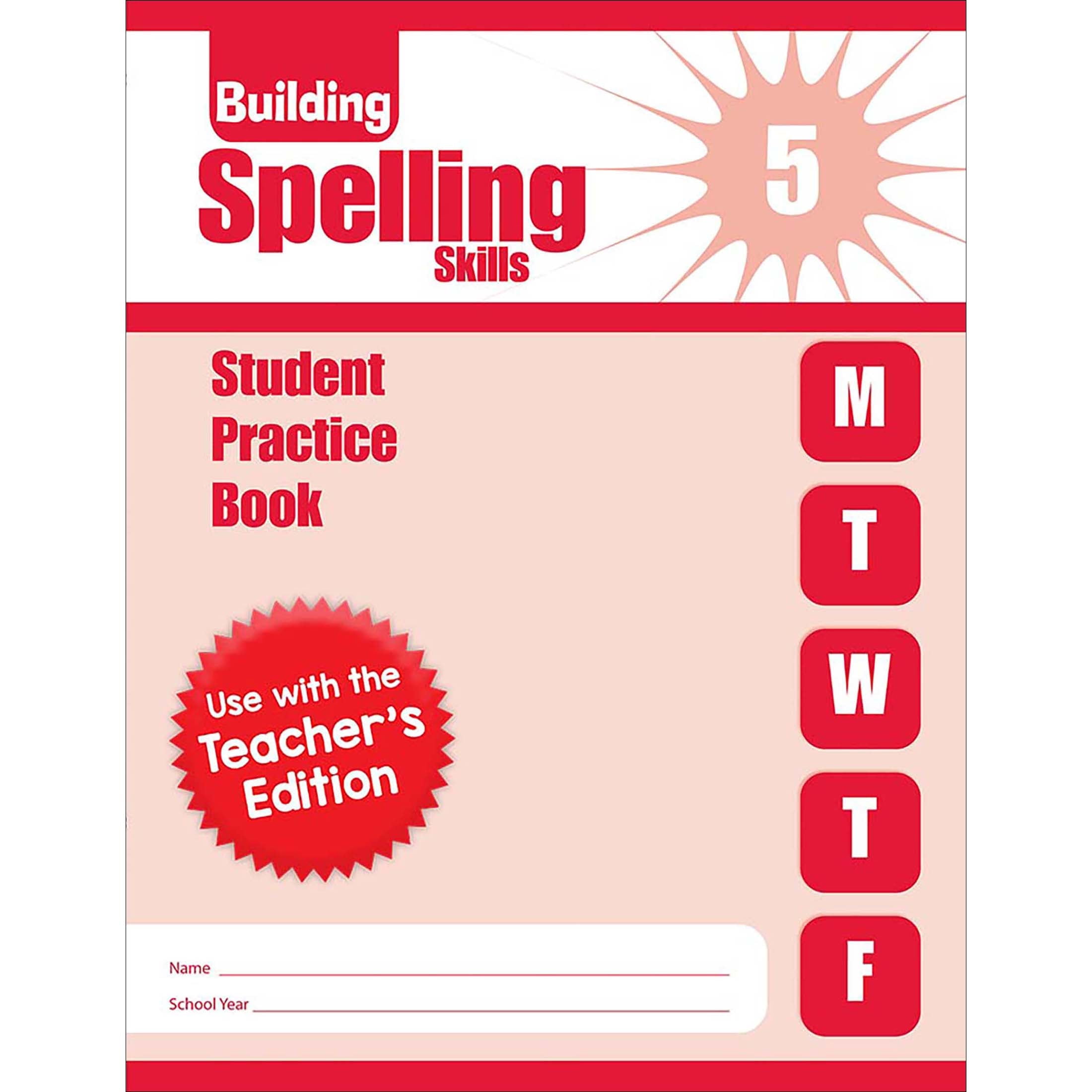 Evan-Moor Building Spelling Skills, Grade 5 Student Workbook (5-pack ...