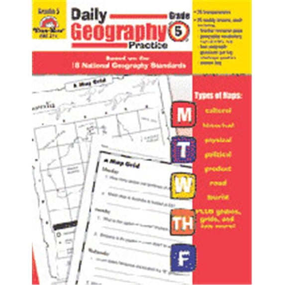 Evan-Moor Daily Geography Practice Grade 5 - Geography Skills and Terms ...