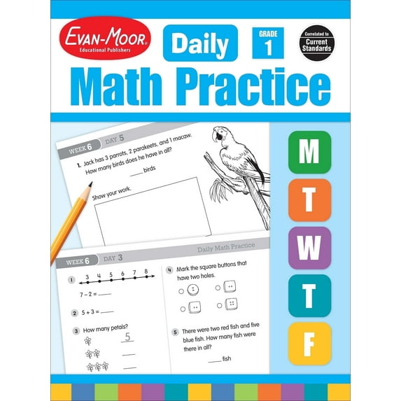 Evan-Moor, Daily Math Practice, Grade 1 Teaching Edition, 128 pages ...
