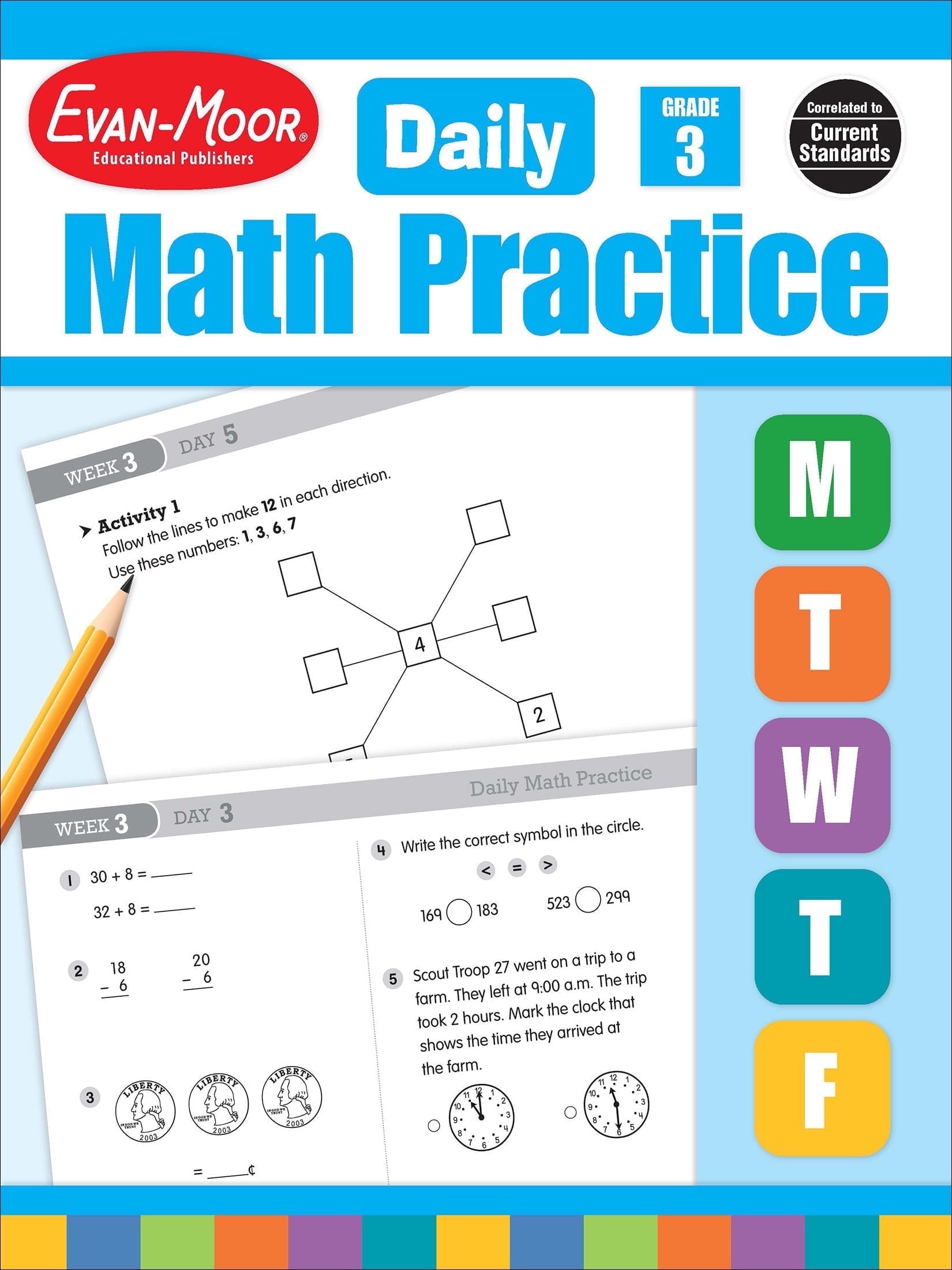 Evan-Moor Daily Math Practice, Grade 3 Teaching Edition - Walmart.com