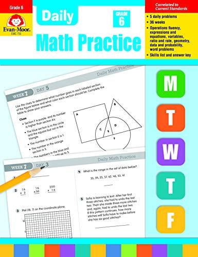 Pre-Owned Daily Math Practice, Grade 6 Teacher Edition (Paperback ...