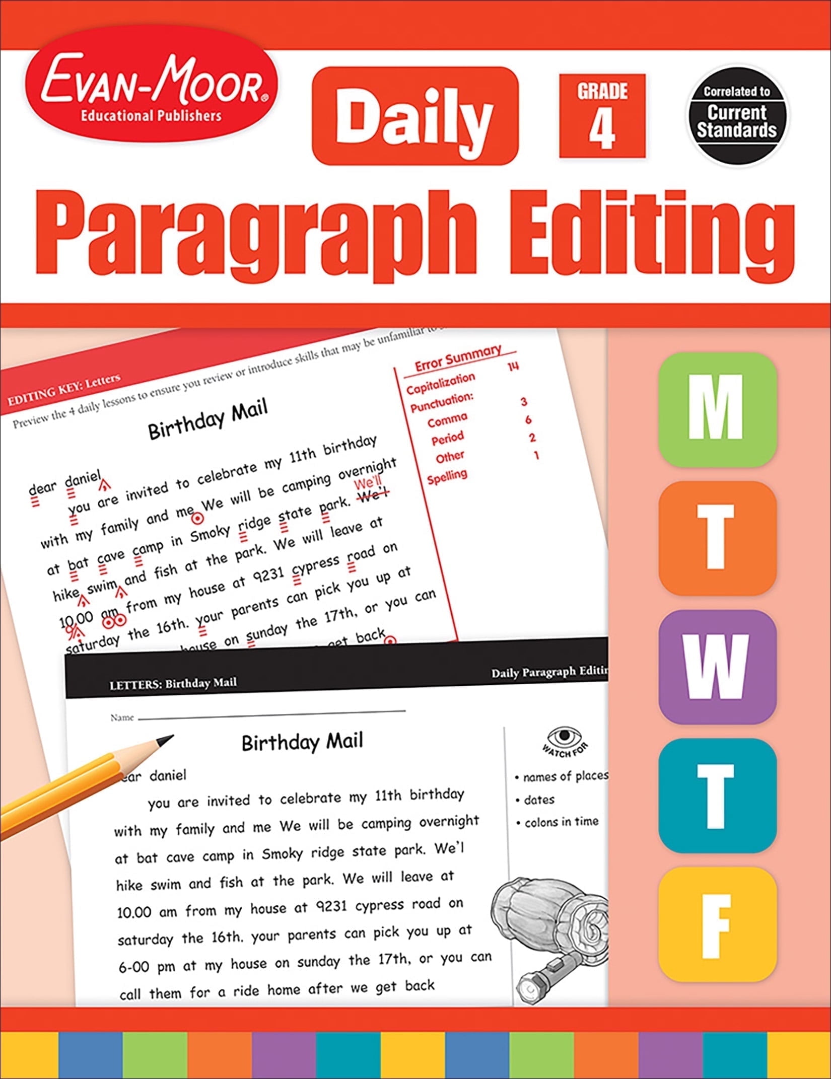 Evan-Moor Daily Paragraph Editing, Grade 4 Teaching Edition - Walmart.com