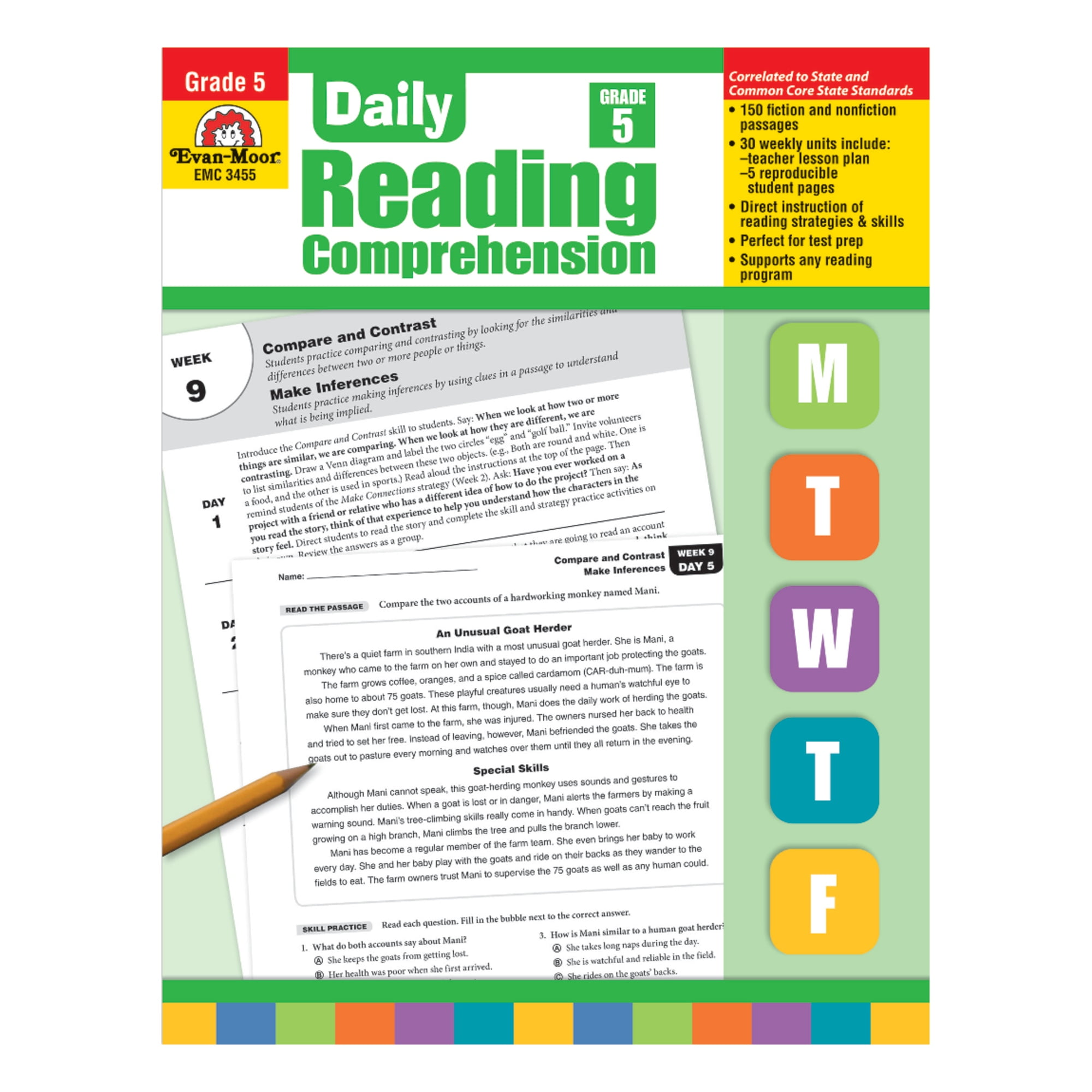 Evan-Moor® Daily Reading Comprehension, Grade 5 - Walmart.com
