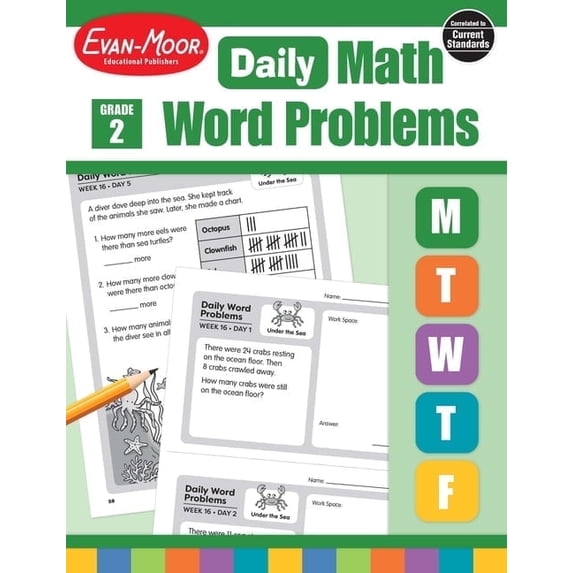Evan-Moor Daily Word Problems Math, Grade 2 Teaching Edition - Walmart.com