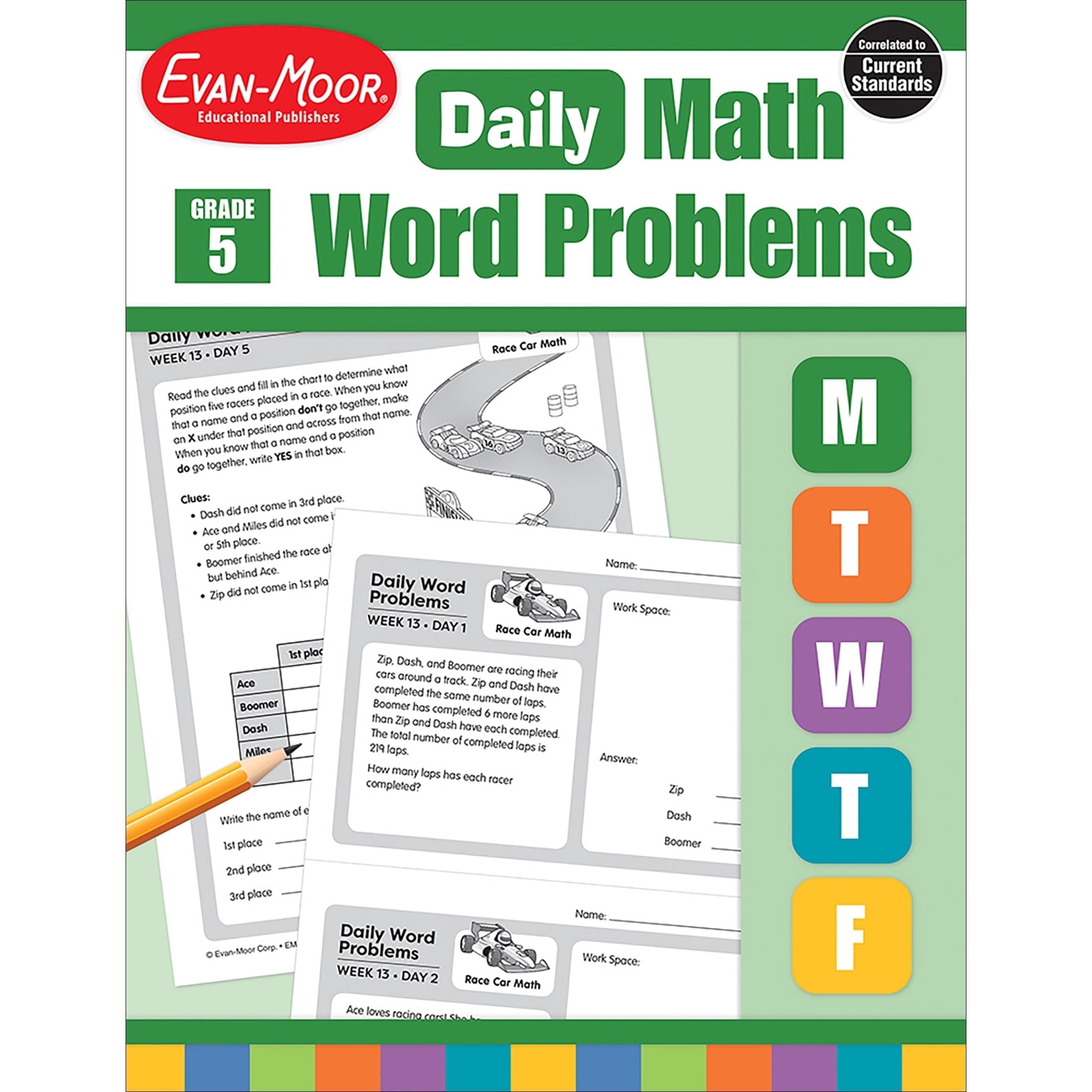 Evan-Moor Daily Word Problems Math, Grade 5 Teaching Edition - Walmart.com