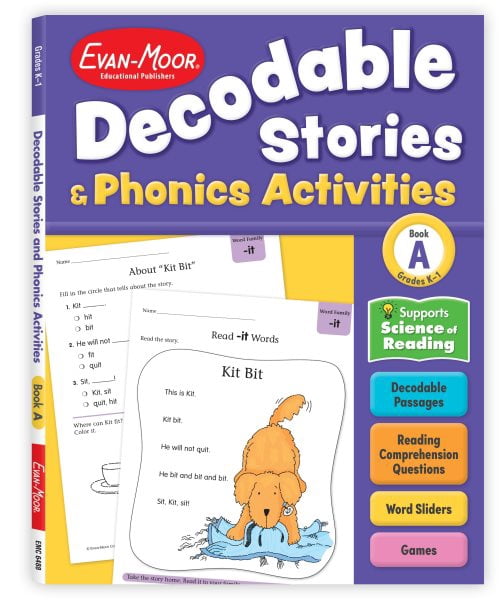 Decodable Stories and Phonics Activities, Level A, Grade K - 1 Workbook ...