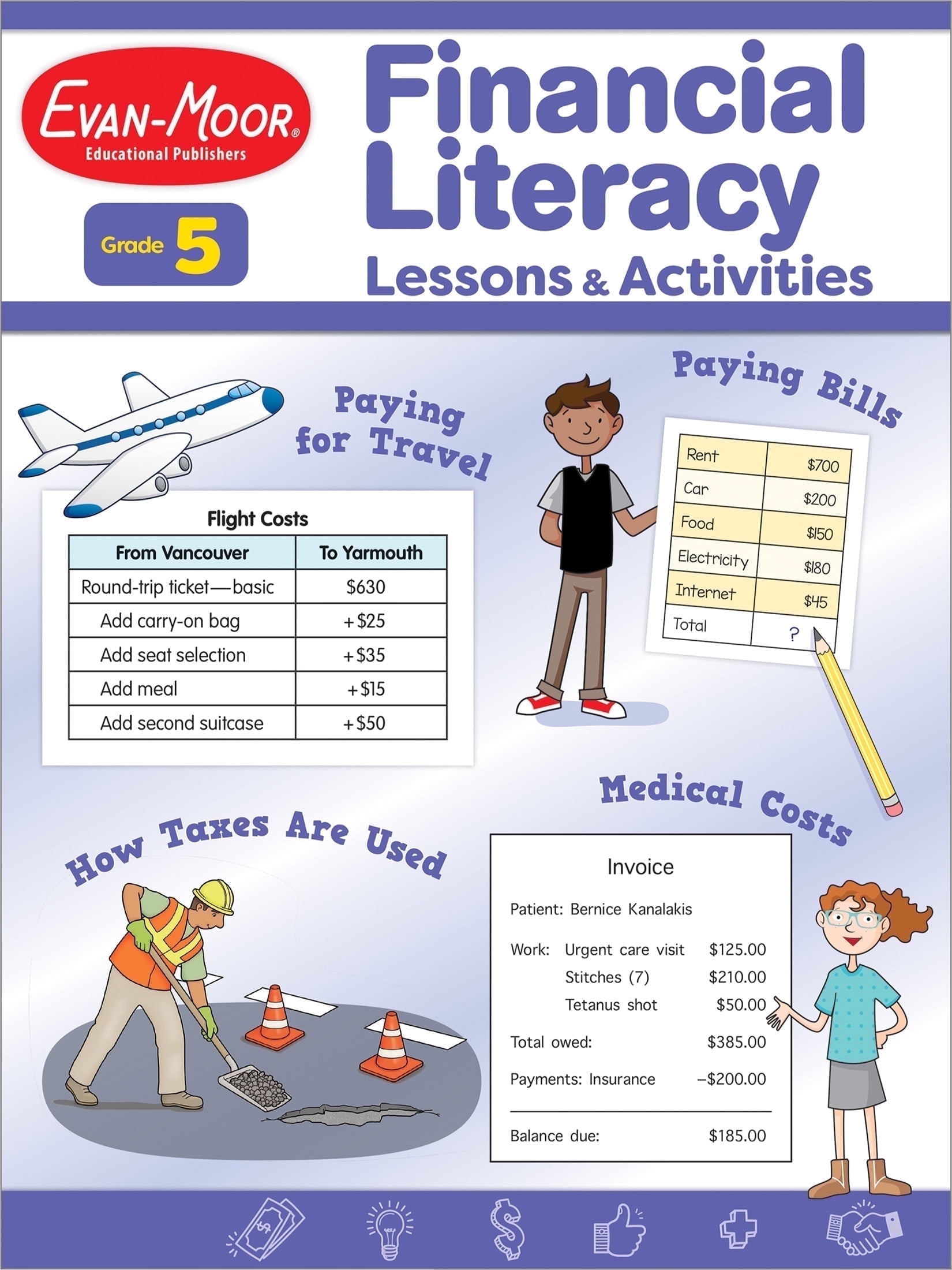 Evan-Moor Financial Literacy Lessons and Activities, Grade 5 ...