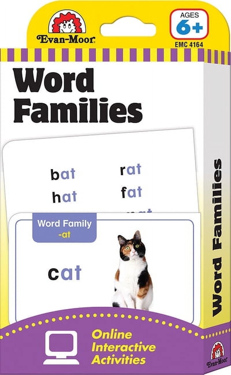 Evan-Moor Flashcards: Word Families - Walmart.com