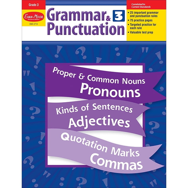 Evan-Moor Grammar & Punctuation, Grade 3 Teacher Resource - Walmart ...
