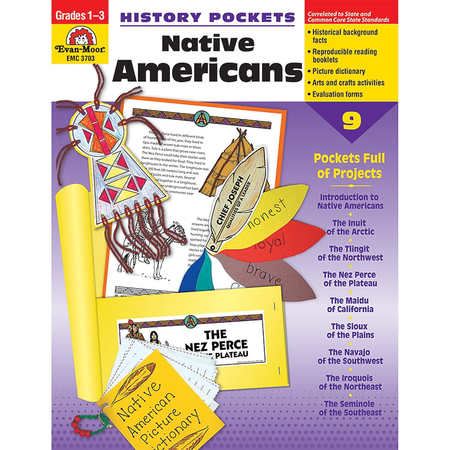 Evan-Moor History Pockets Native Americans for Grades 1-3 Paperback ...