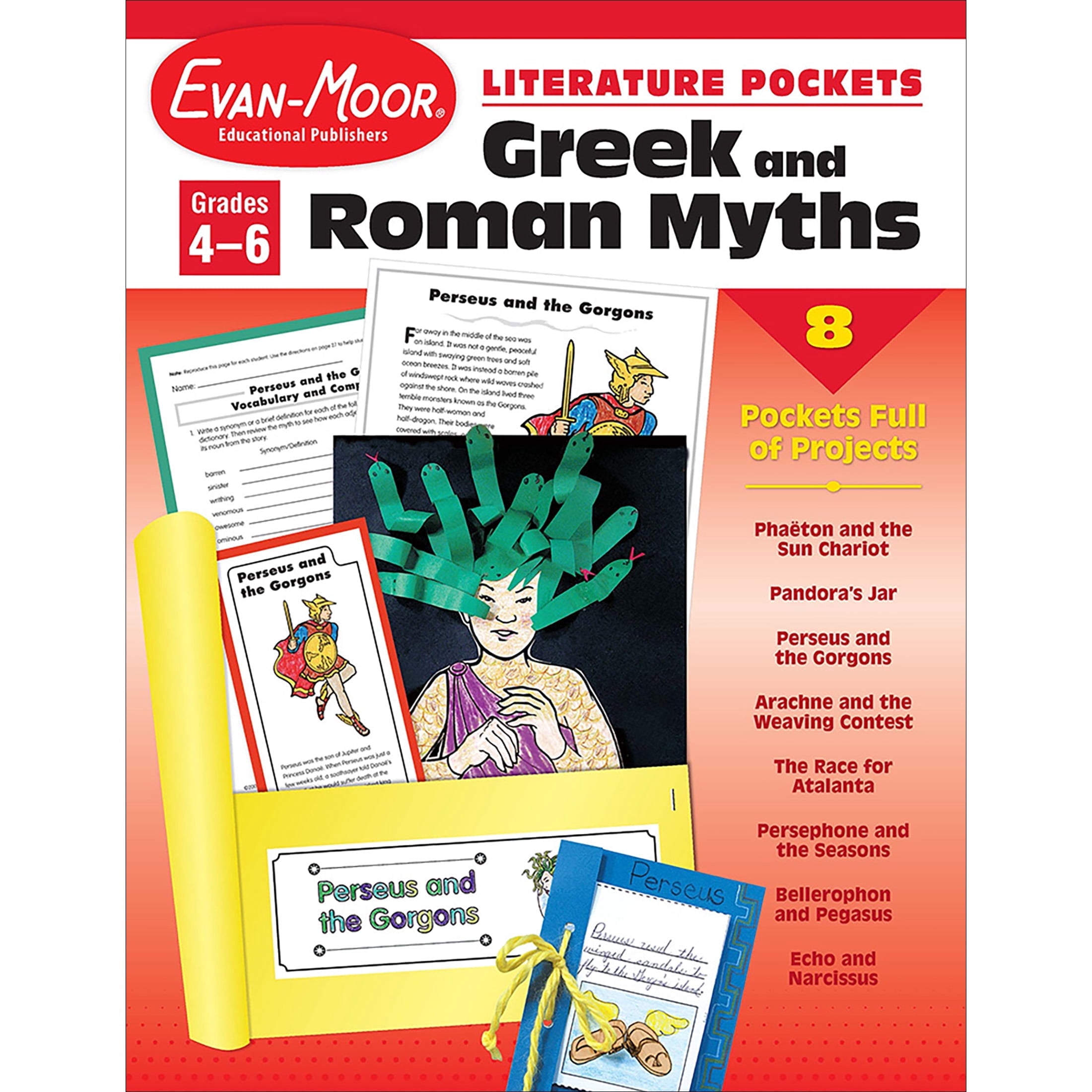 Evan-Moor Literature Pockets: Greek & Roman Myths, Grade 4 - 6 Teacher ...