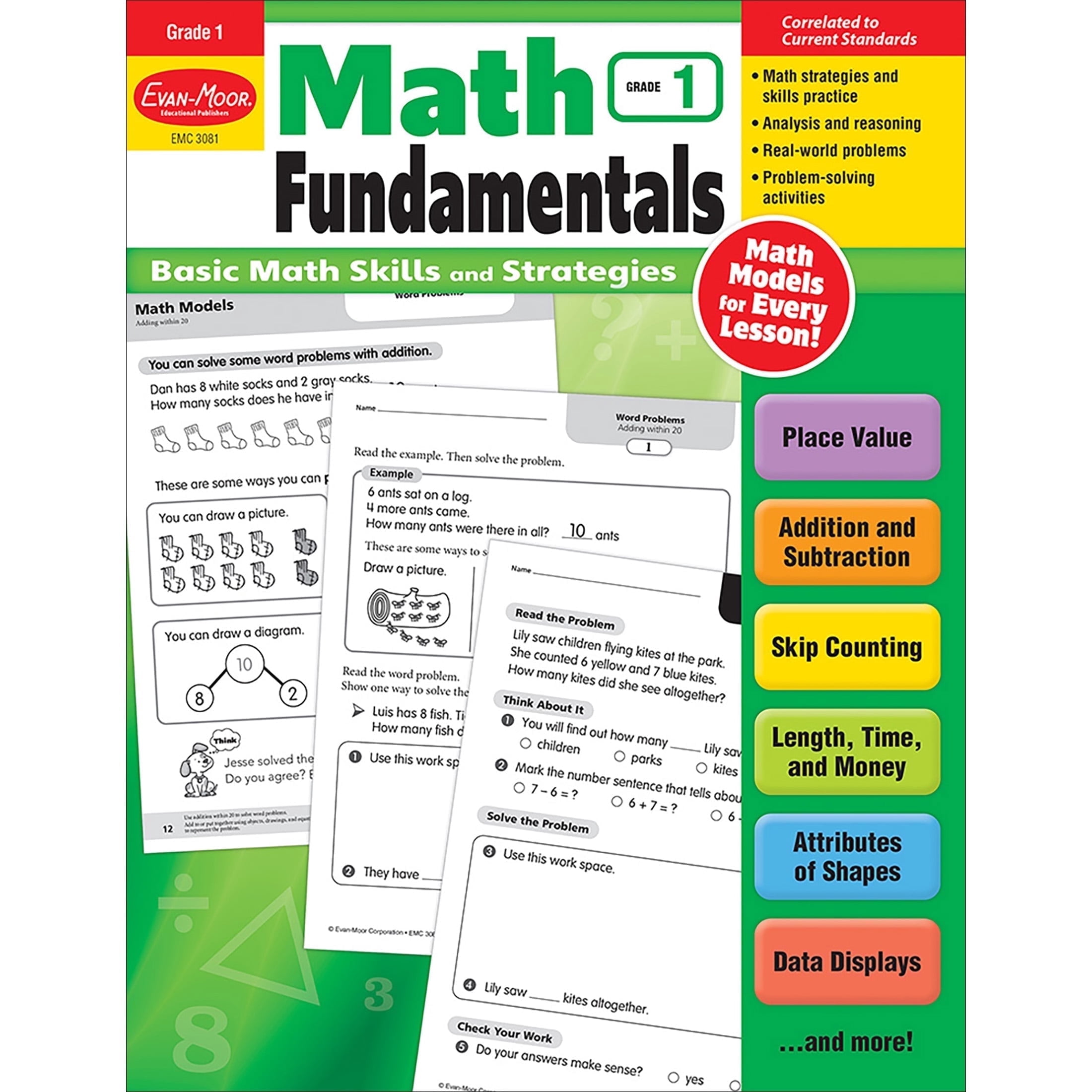 Evan-Moor Math Fundamentals, Grade 1 Teacher Resource - Walmart.com
