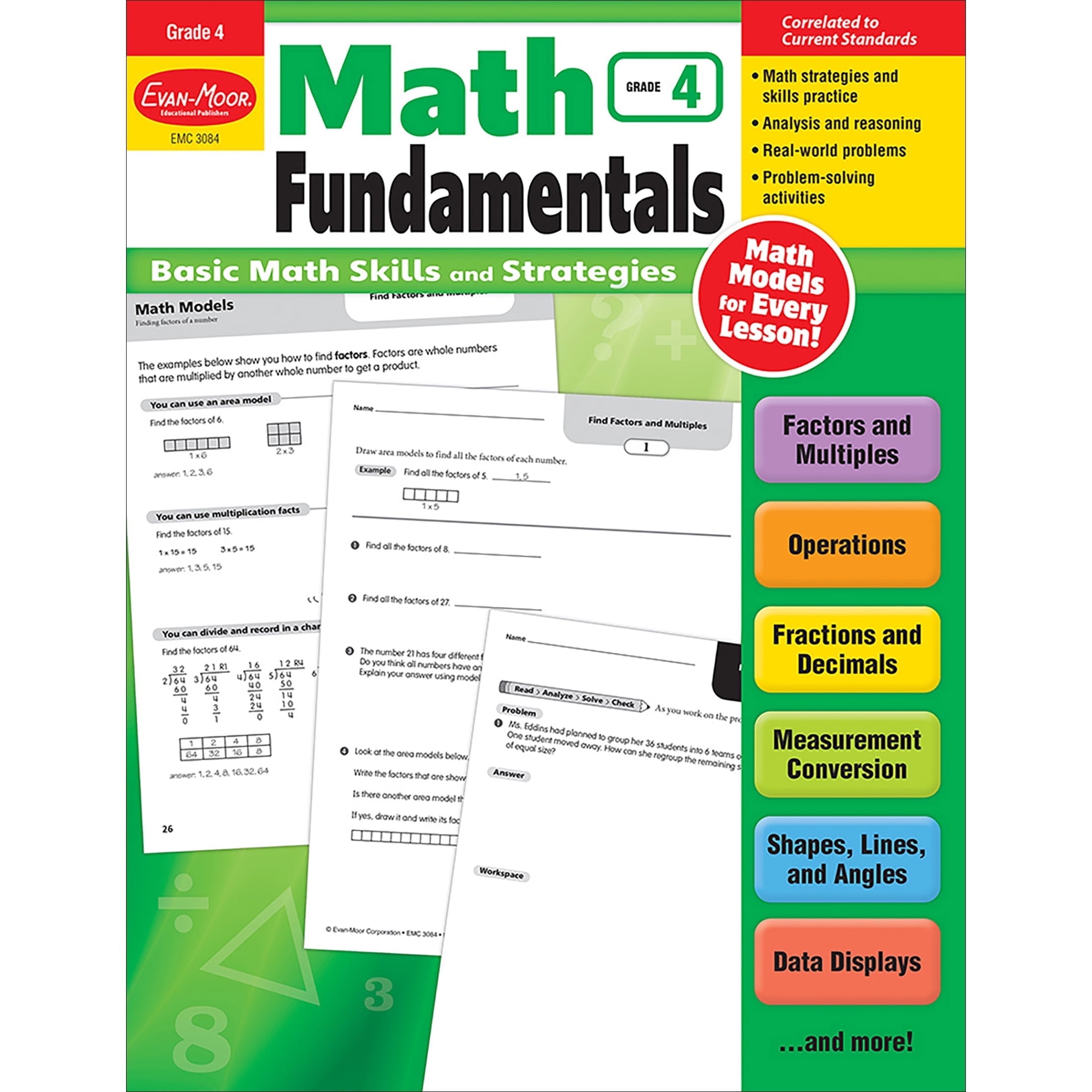 Evan-Moor Math Fundamentals, Grade 4 Teacher Resource - Walmart.com