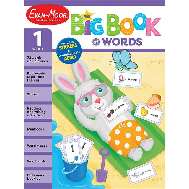 Evan Moor My Big Book Of Words Grade 1 Activity Book Audio Read