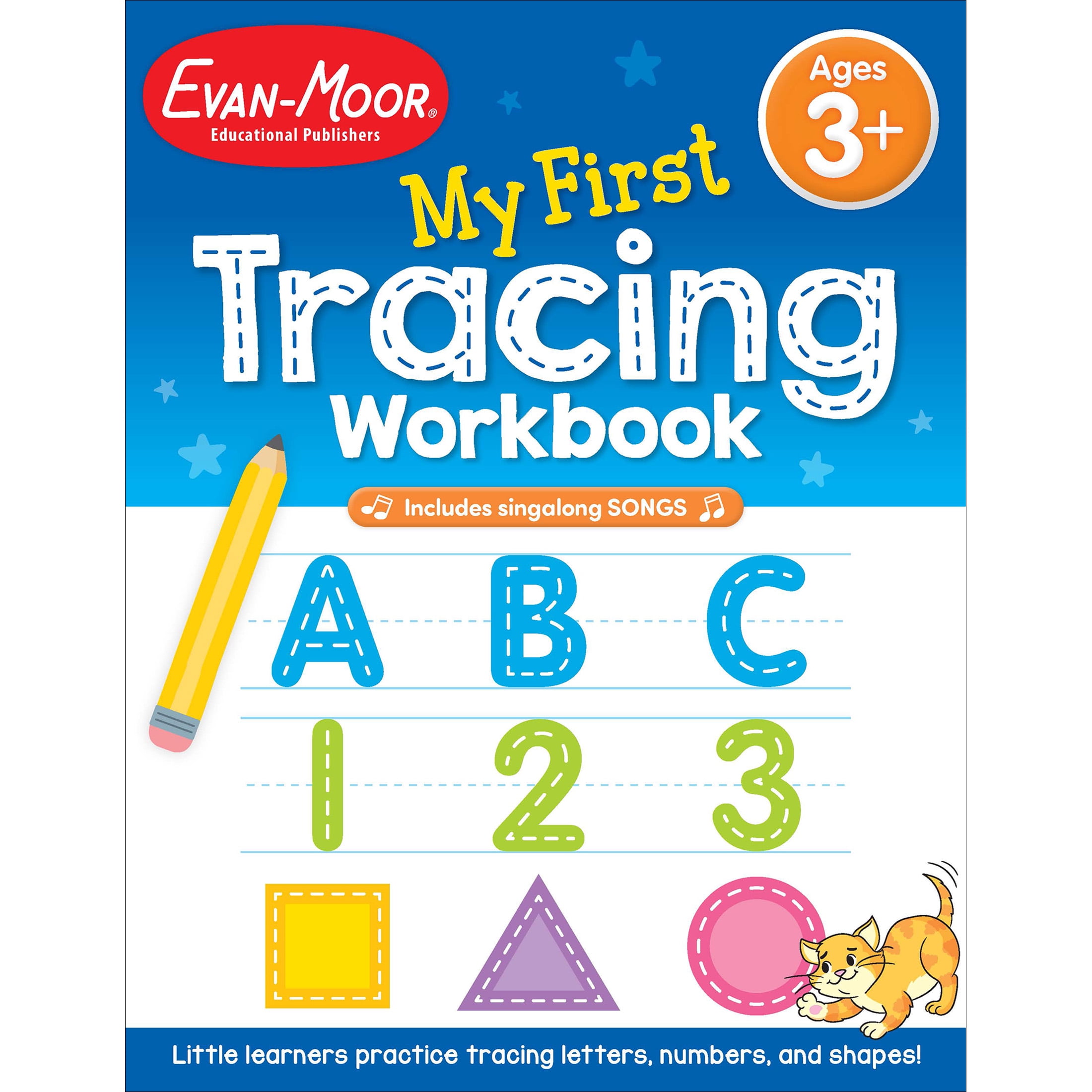 Evan-Moor My First Tracing Workbook, Ages 3-5, Preschool, Pencil ...