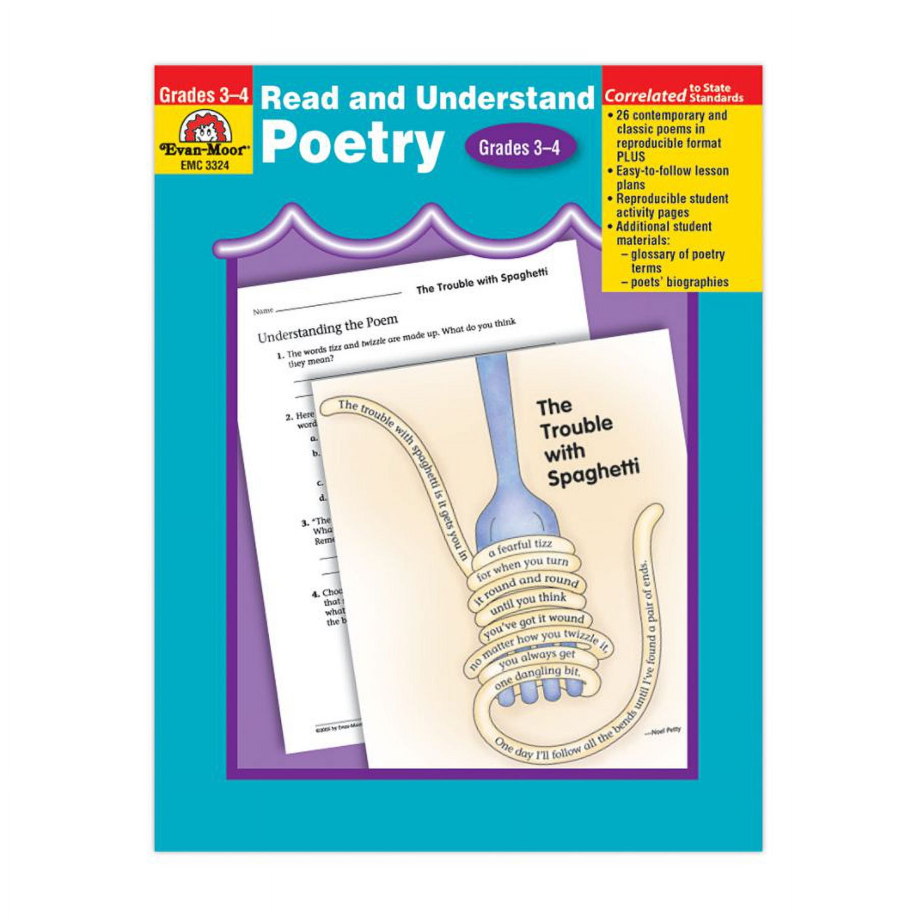 Evan-Moor® Read And Understand Poetry, Grades 3-4 - Walmart.com Evan-Moor® Read And Understand Poetry, Grades 3-4 - Walmart.com