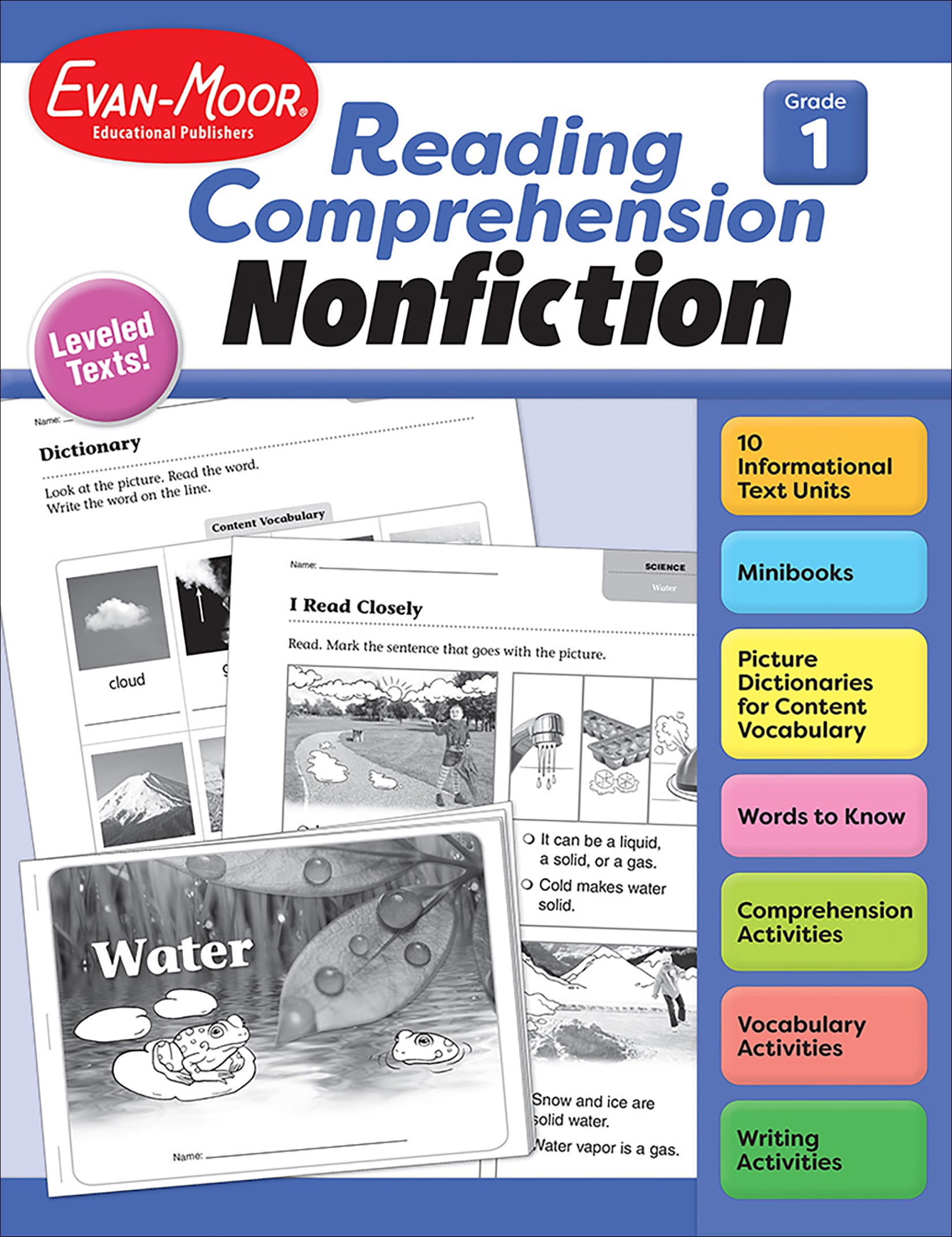 Evan-Moor Reading Comprehension: Nonfiction, Grade 1 Teacher Resource - Walmart.com