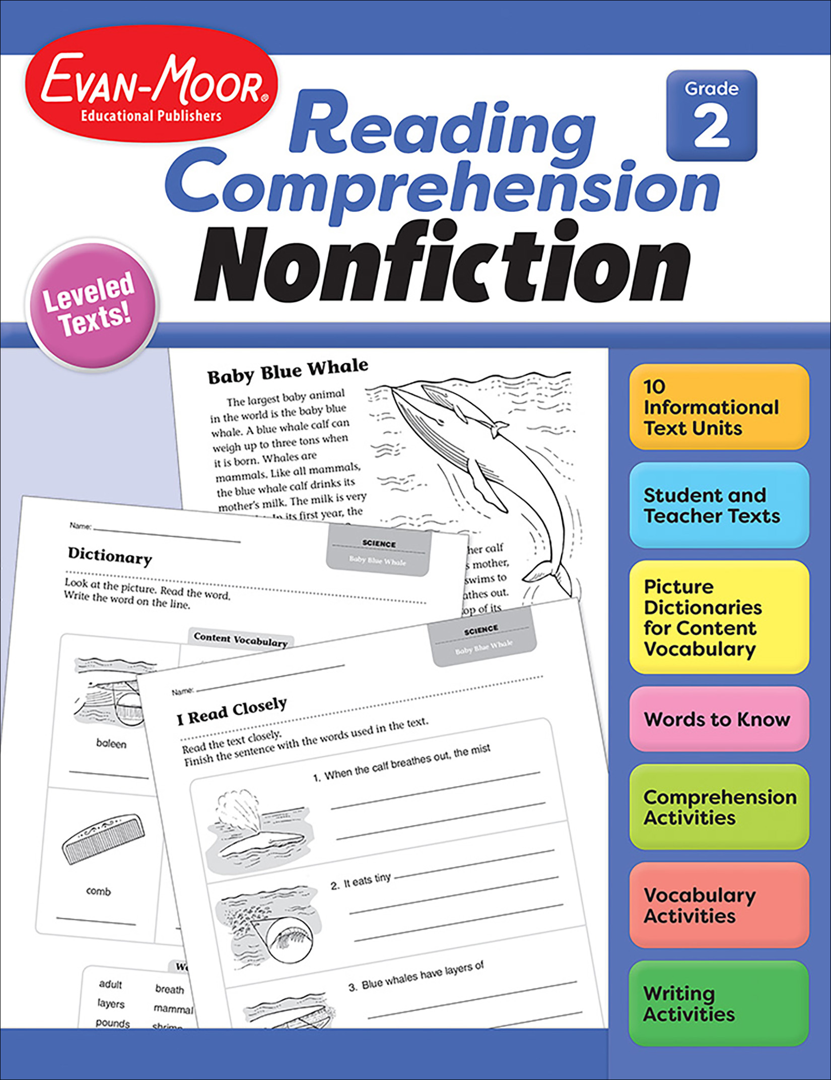 Evan-Moor Reading Comprehension: Nonfiction, Grade 2 Teacher Resource ...