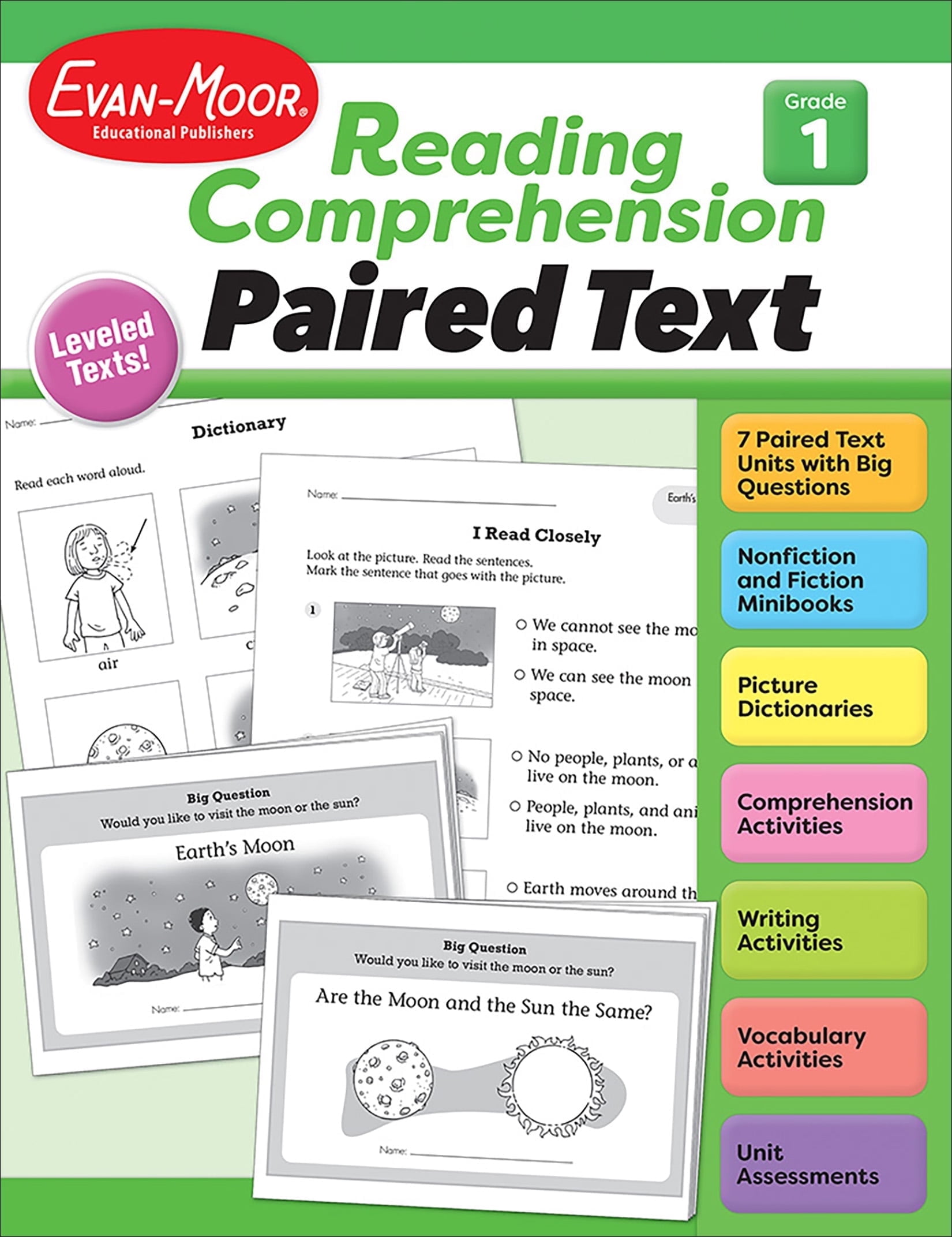 Evan-Moor Reading Comprehension: Paired Text, Grade 1 Teacher Resource ...