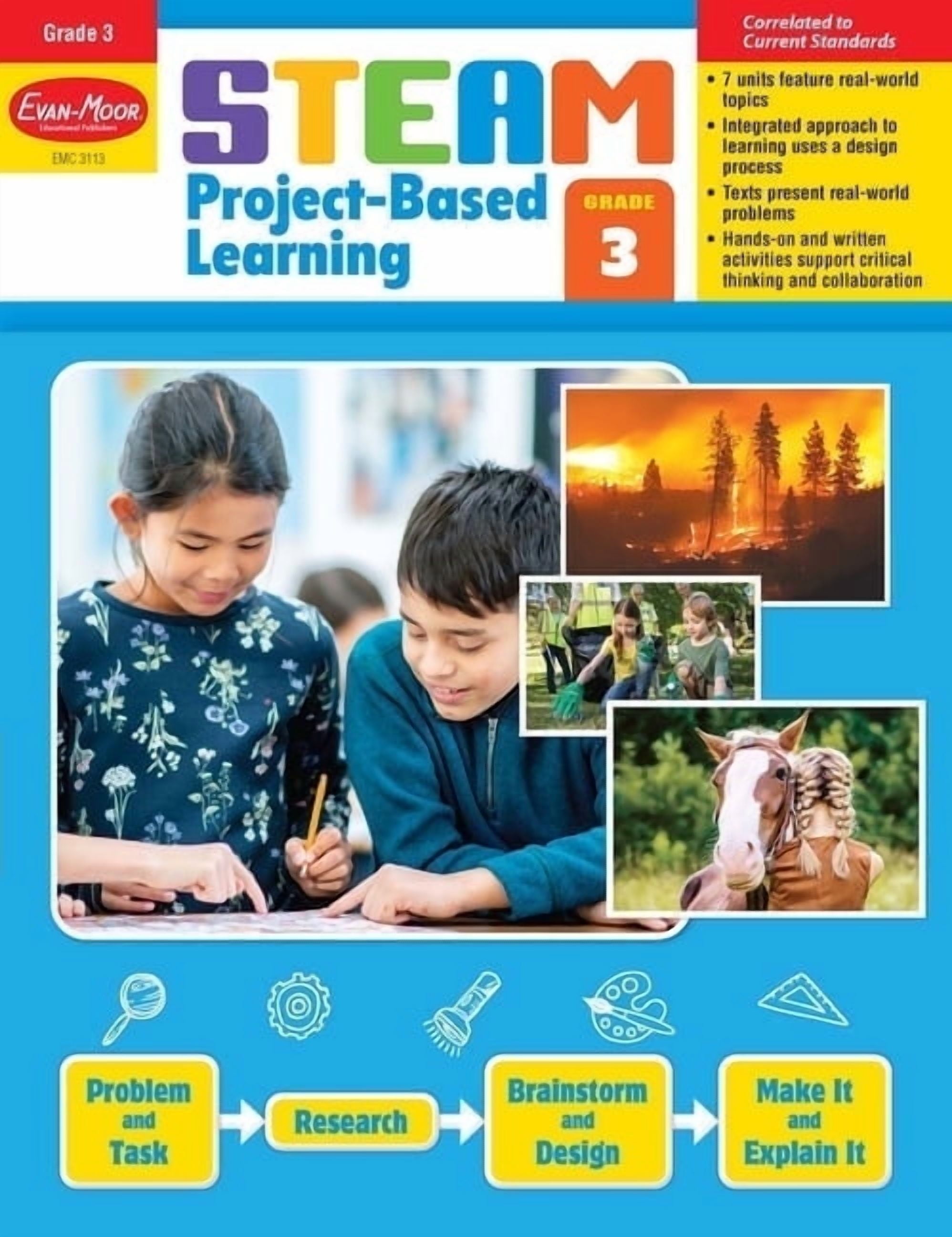 Evan-Moor STEAM Project-Based Learning, Grade 3 Teacher Resource - Walmart.com