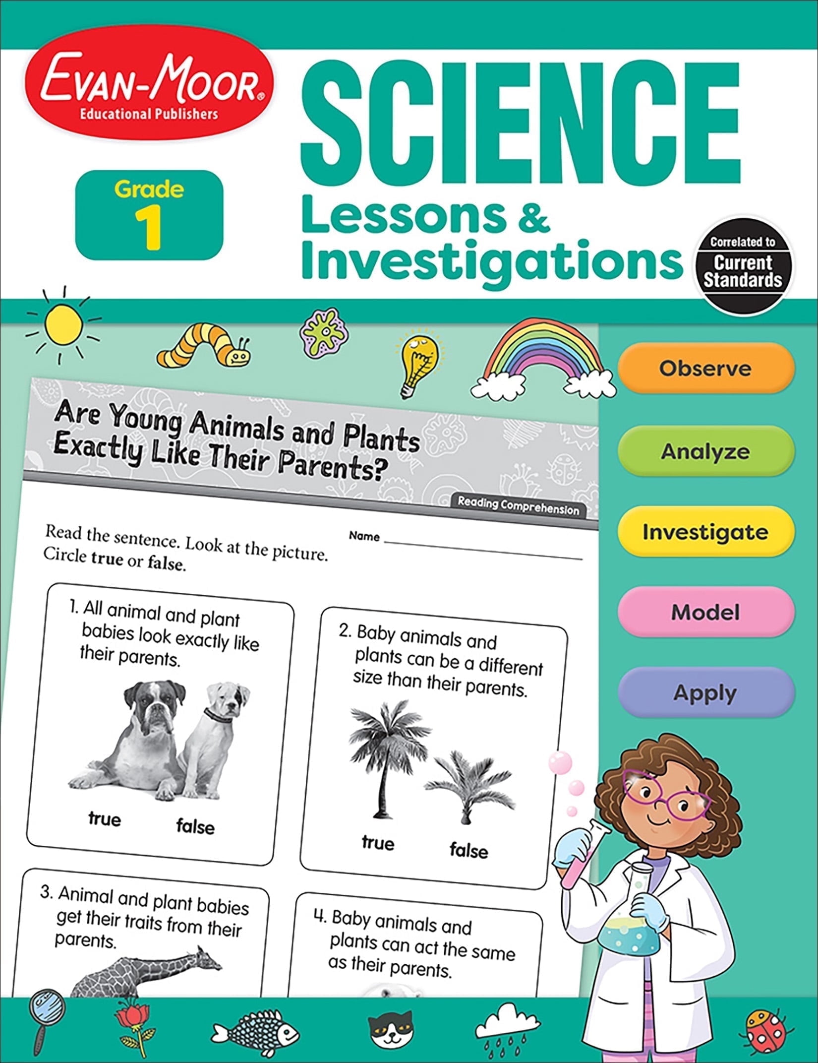 Evan-Moor Science Lessons and Investigations, Grade 1 Teacher Resource ...