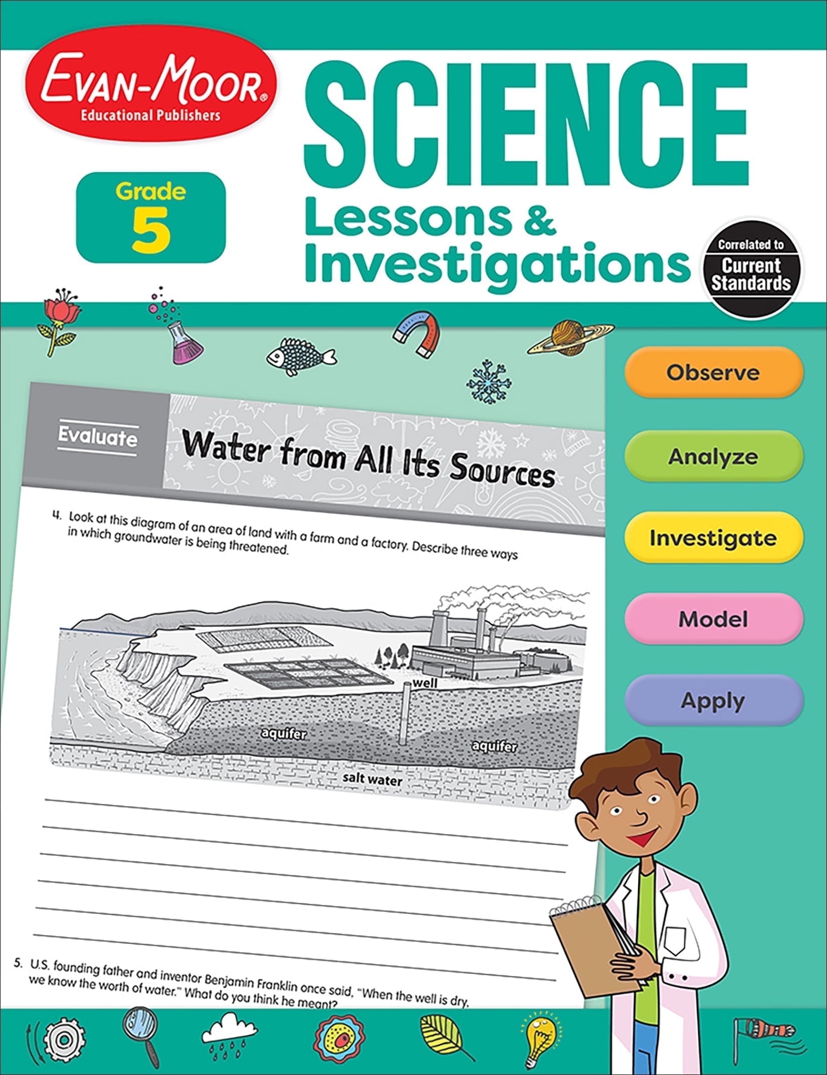 Evan-Moor Science Lessons and Investigations, Grade 5 Teacher Resource ...