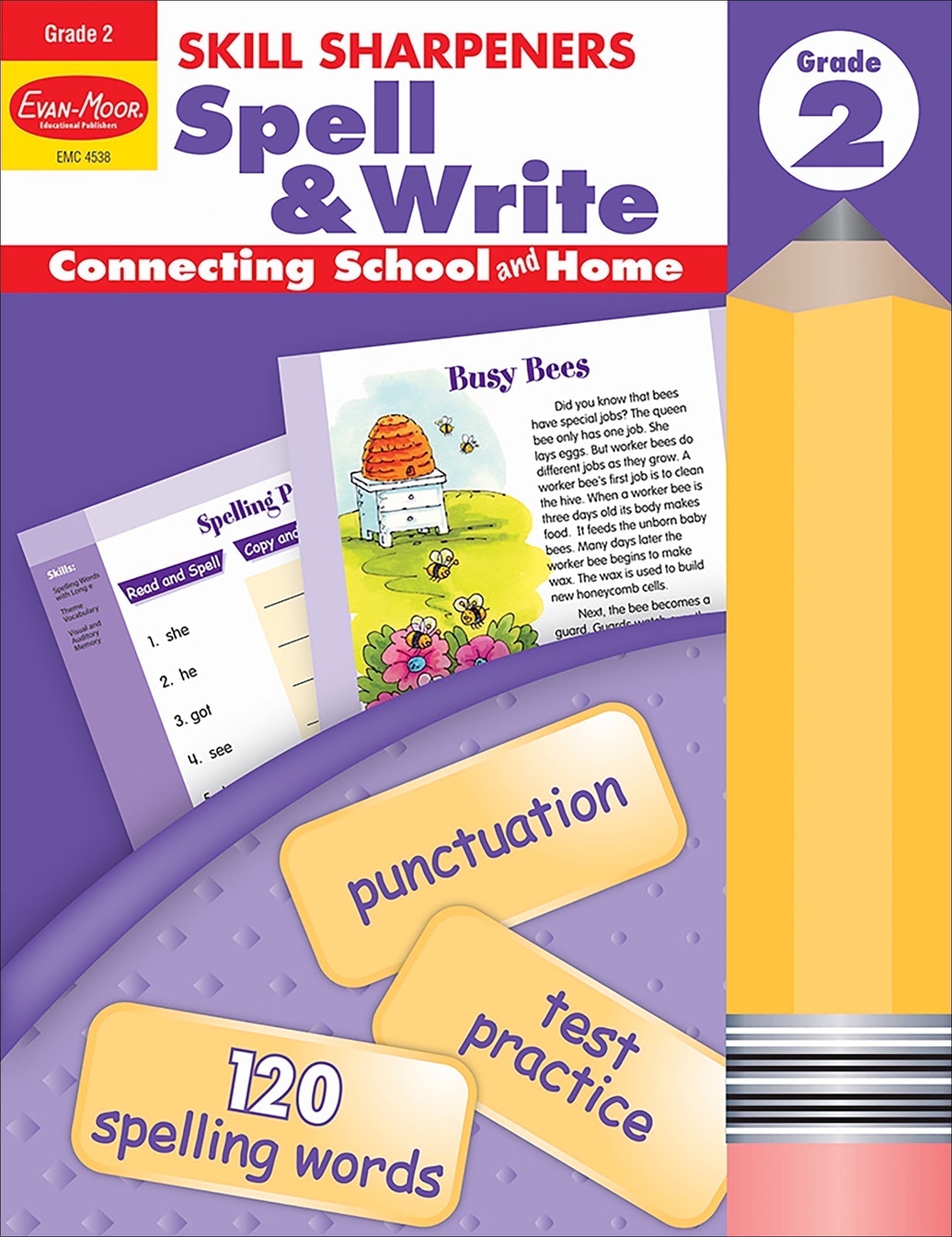 Evan-Moor Skill Sharpeners: Spell & Write, Grade 2 Workbook - Walmart.com