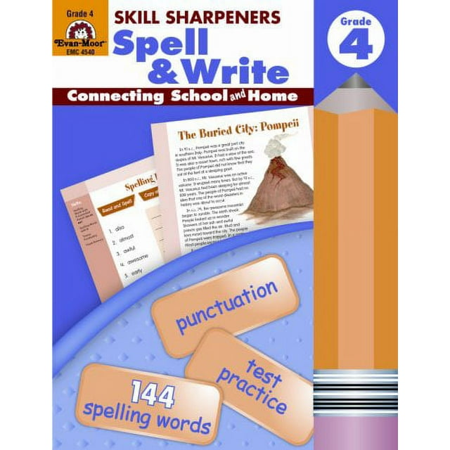 Evan-Moor® Skill Sharpeners Spell & Write, Grade 4 - Walmart Business ...