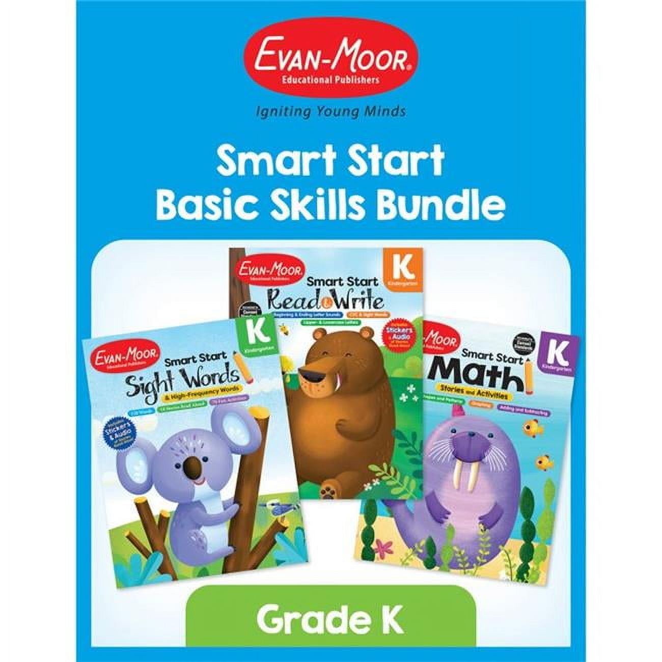 Evan-Moor Smart Start Acvitity Book Basic Skills Bundle Grade K Workbook 3 Books/Set (EMC6272 ...