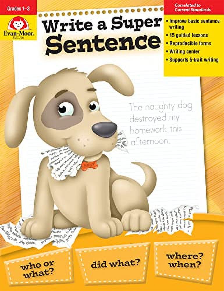Pre-Owned Evan Moor Write a Super Sentence (Writing Skills Essentials ...