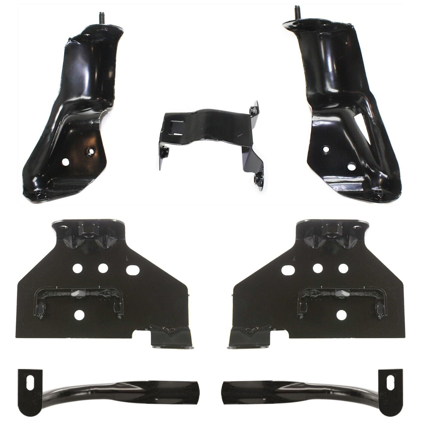 Evan-Products Bumper Face Bar Brackets Retainer Mounting Braces Set Of ...