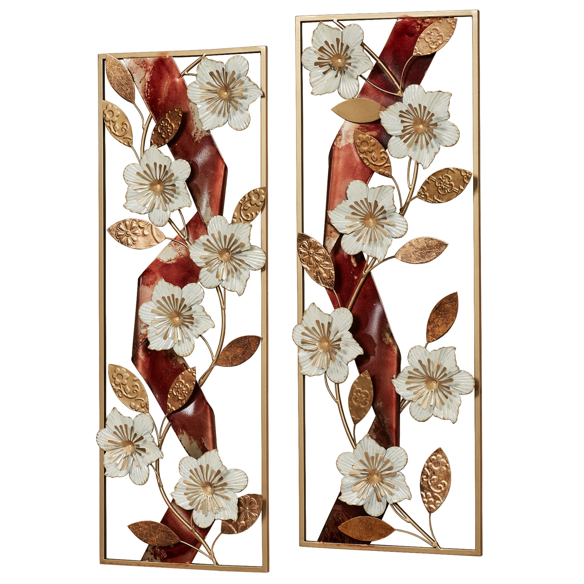 Evander Metal Wall Art Russet Set of 2 - Walmart.com