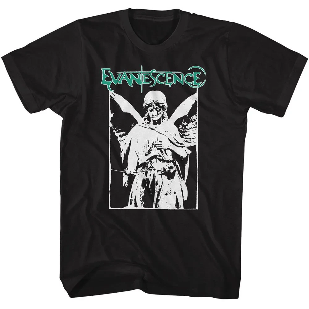Evanescence Band Weeping Angel Heavy Cotton Black T Shirt For Men BL248 ...
