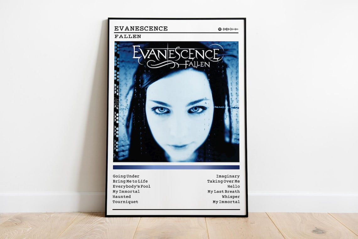 Evanescence Fallen Album : Metal Music Wall Art #678, Unframed Poster ...