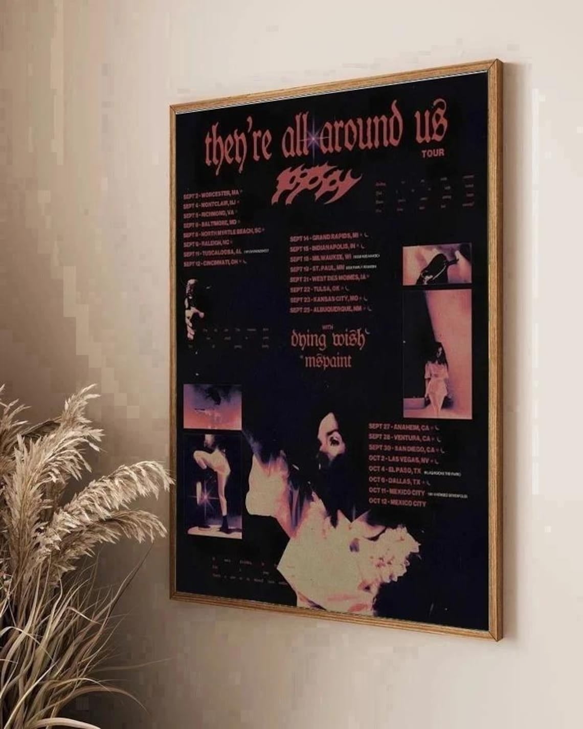 Evanescence & Poppy Tour 2025, #116, Unframed Canvas Size 8x12 ...
